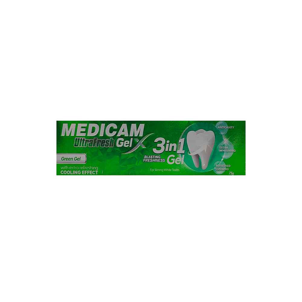 MEDICAM ULTRAFRESH GEL GREEN TOOTH PASTE 3 IN 1 | Kingsway